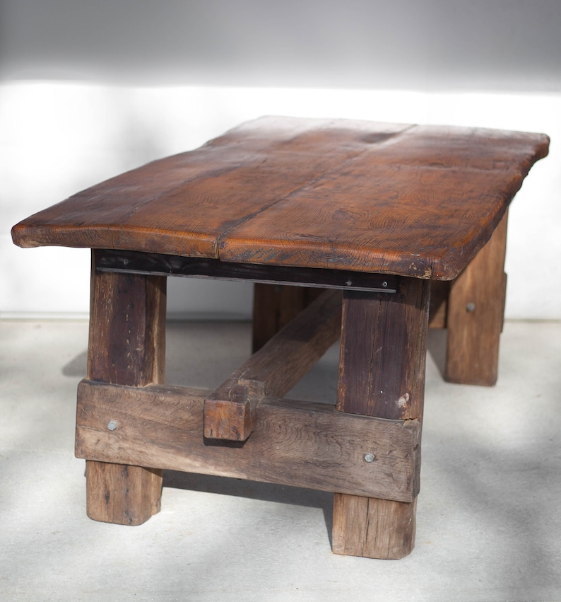 Old Wooden Farmhouse Table Folk Art Interior Decoration - Etsy