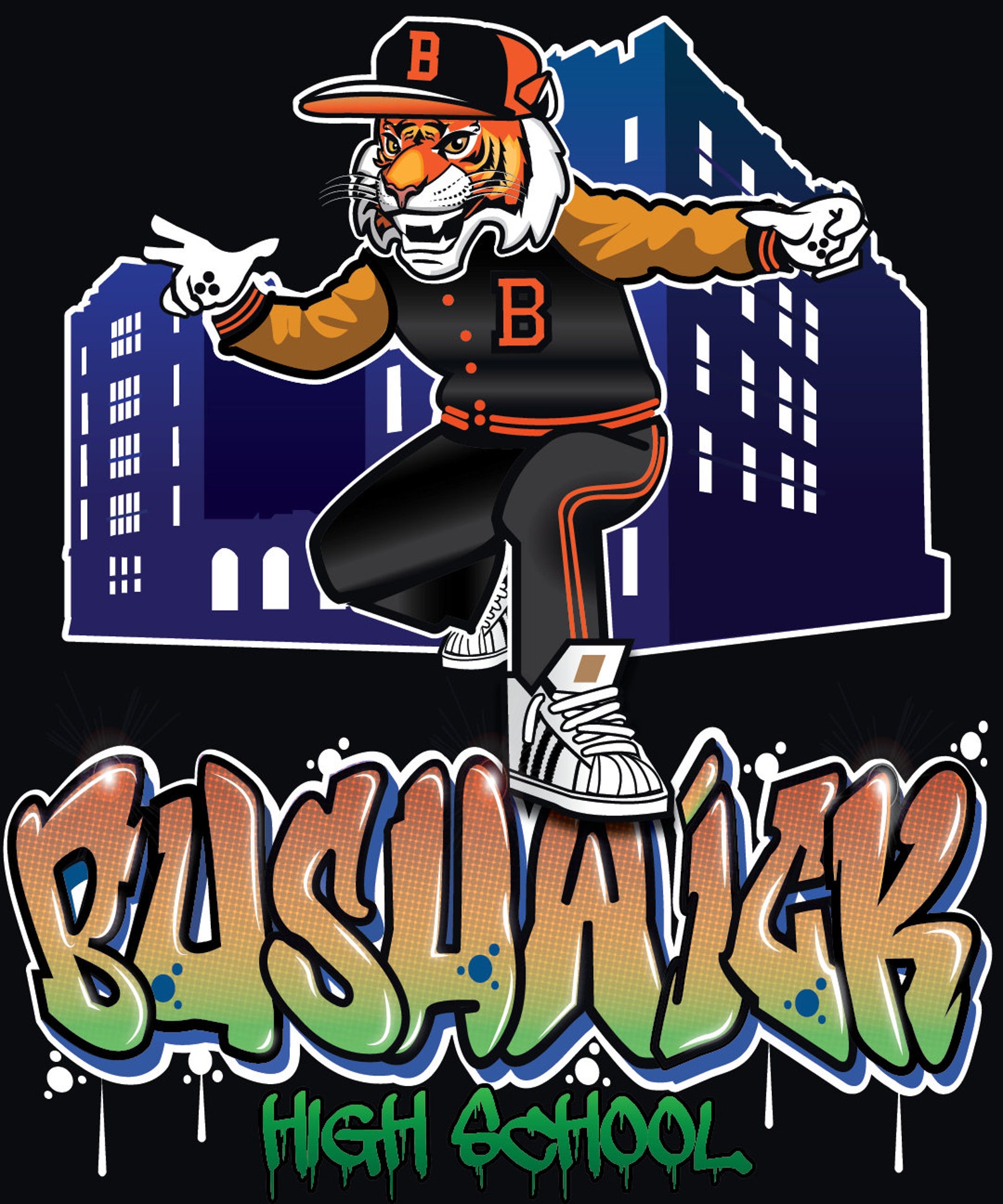 Bushwick High School Tiger Short Sleeve T-shirt - Etsy