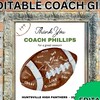 EDITABLE Soccer Coach Appreciation Printable, Team Gift Printable ...