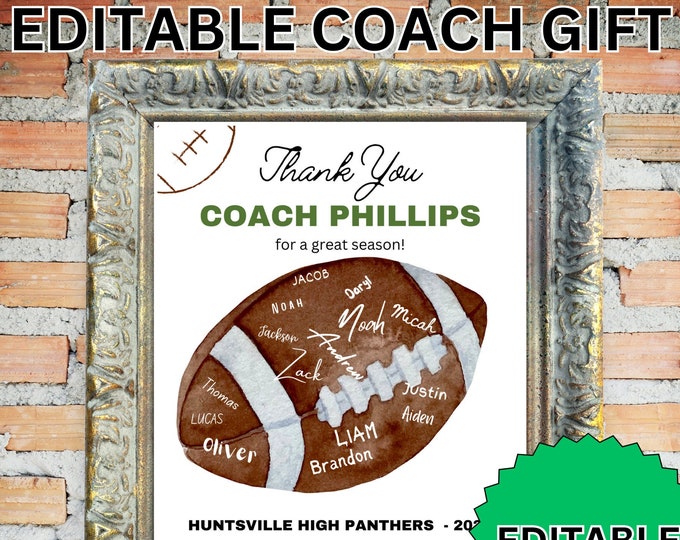 The Best Football Coach Card, Football Coach Card, Thankyou Card ...
