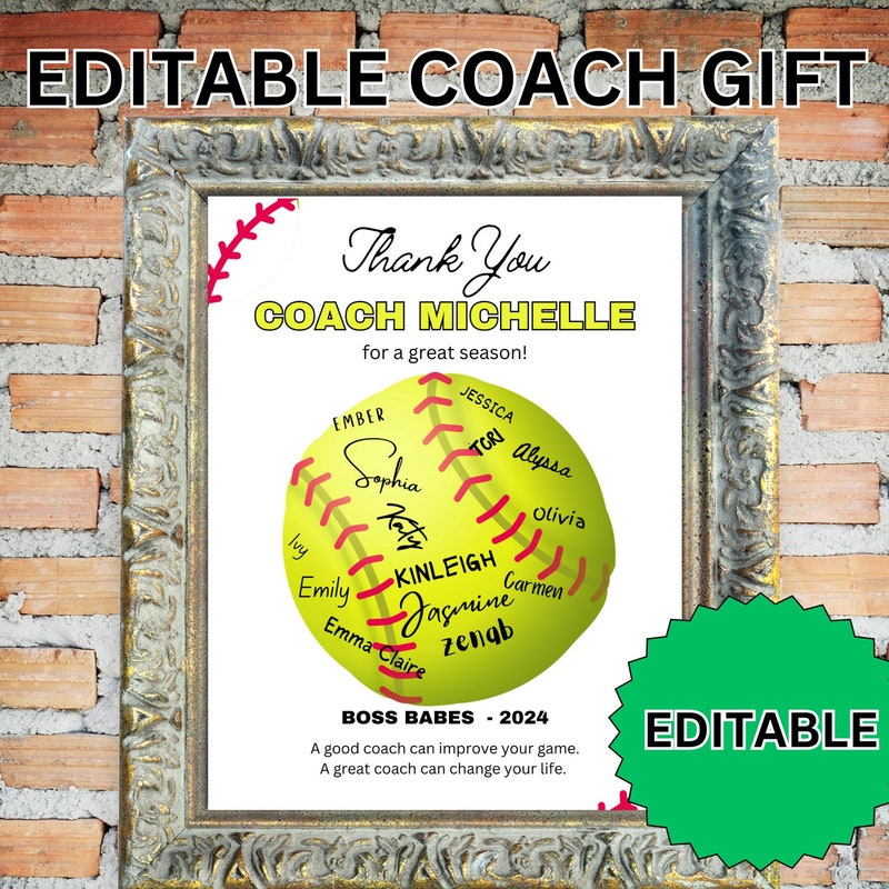 Softball Award Template - Etsy