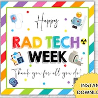 Editable Rad Tech Week Sign Printable / Editable Radiologic Tech Week ...