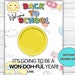 Editable Doh Back to School Play Gift, Meet the Teacher Doh Tag for ...