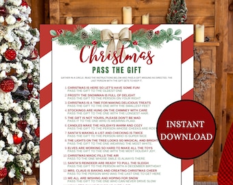 Christmas Pass the Present Game, Fun Christmas Party Game Group, Pass ...
