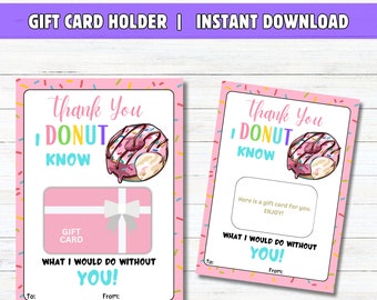 Teacher Appreciation Printable Gift Card Holder, Teacher Gift Card ...