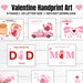 Valentine Handprint Craft Printable Bundle Valentine - Etsy