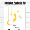 Ramadan Handprint Footprint Craft ART Printable, Ramadan Preschool Art ...