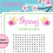 Printable SPRING Game, Spring Party Game and Activity, Kids Party Games ...