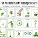 St Patricks' Day Handprint Footprint Craft Printable Bundle, Preschool ...