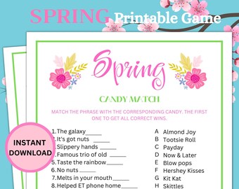 Printable SPRING Game, Spring Party Game and Activity, Kids Party Games ...