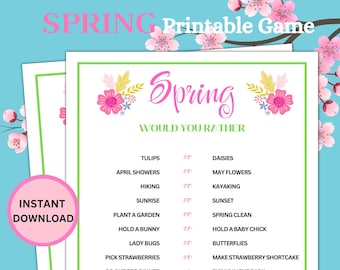 Printable SPRING Game, Spring Party Game and Activity, Kids Party Games ...