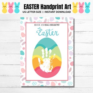 Easter Handprint Footprint Craft Printable, Preschool Craft, Easter ...