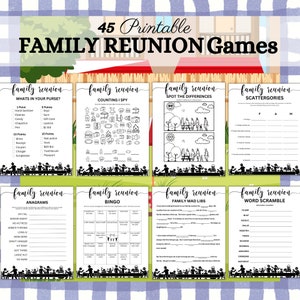 Family Reunion Game Bundle, Printable Family Games, Family Reunion ...