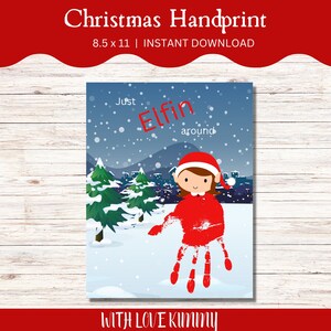 Christmas Handprint Craft Printable Bundle, Christmas Preschool Craft ...