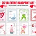 Valentine Handprint Craft Printable Bundle, Valentine Preschool Craft ...