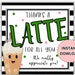 Appreciation Gift Tag, Thanks a Latte Teacher Appreciation Gift, Staff ...