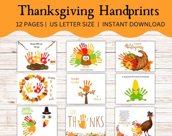 Thanksgiving Handprint Craft Printable, Thanksgiving Preschool Craft ...