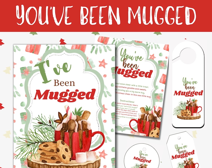 You've Been Mugged - Printable Instructions, Sign, and Treat Bag Tag ...