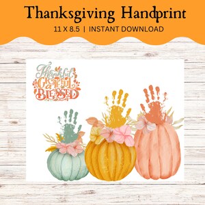 Thanksgiving Handprint Craft Printable, Thanksgiving Preschool Craft ...