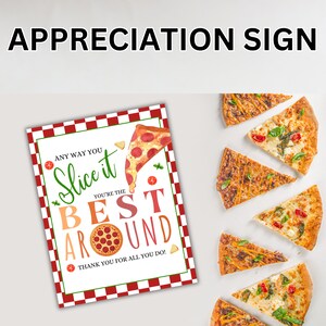 Pizza Slice Appreciation Sign, Pizza Staff Employee Office Faculty ...
