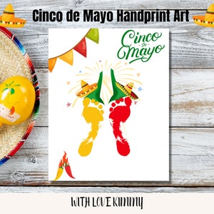 Cinco De Mayo Craft, Cinco De Mayo Handprint and Footprint, Printable ...