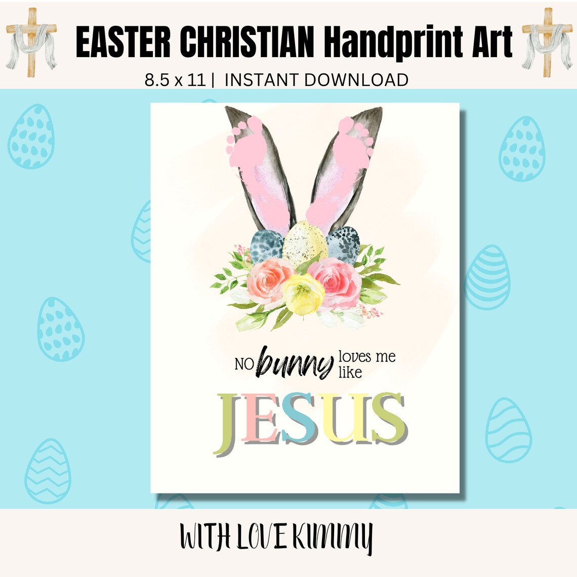 Easter Handprint Footprint Craft Printable, Preschool Craft, Easter ...
