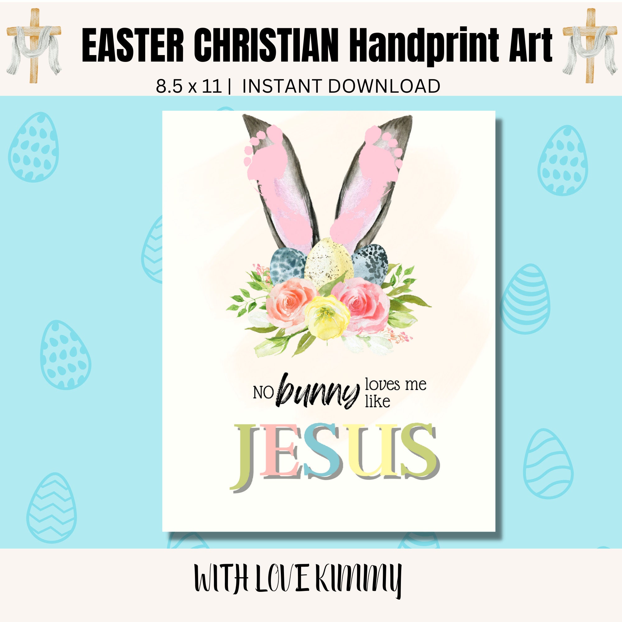 Easter Handprint Footprint Craft Printable, Preschool Craft, Easter ...