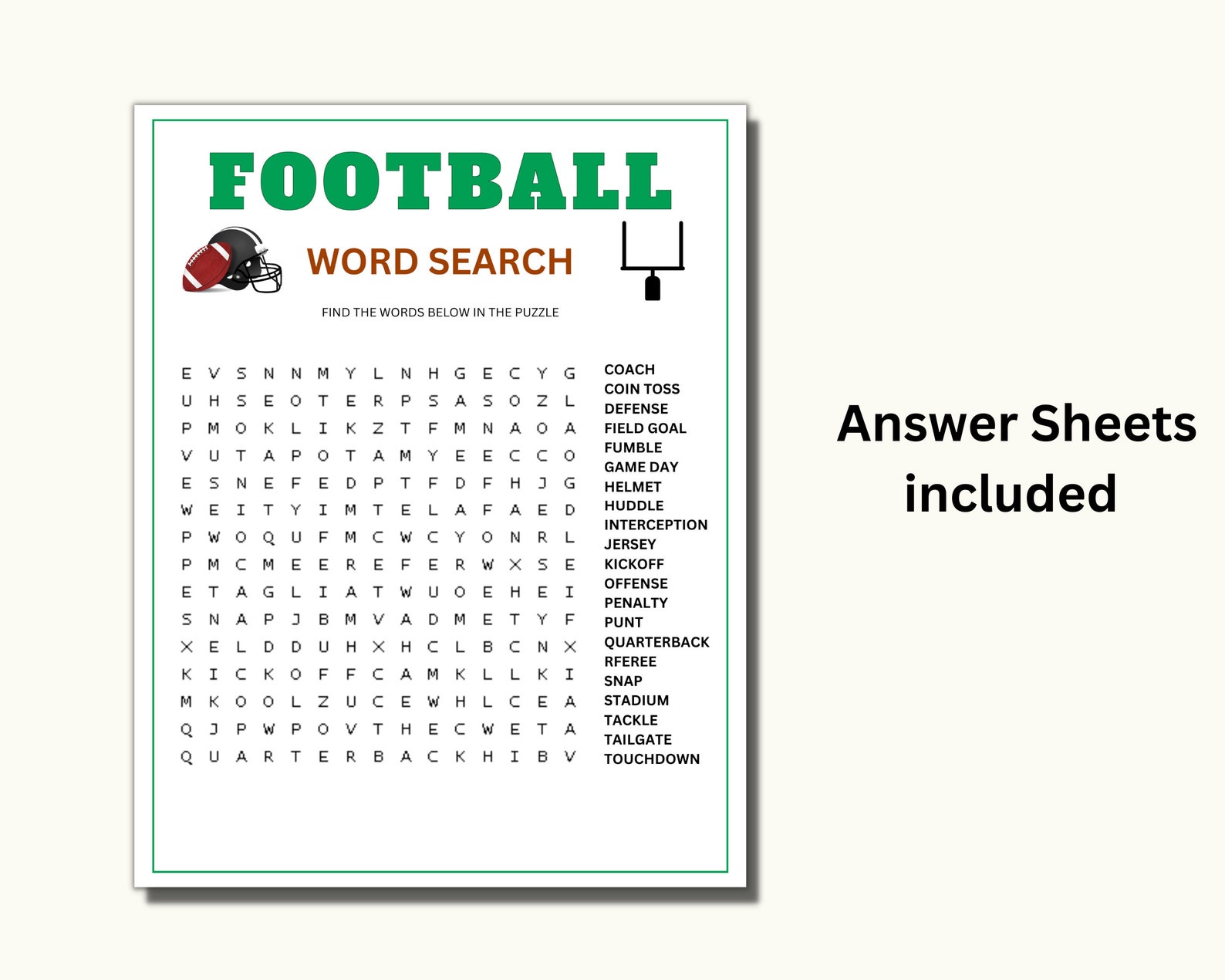 Football Games Bundle, Football Party Games, Football Birthday Party ...