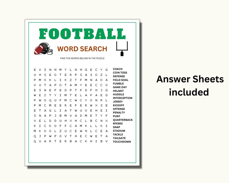 Football Games Bundle, Football Party Games, Football Birthday Party ...