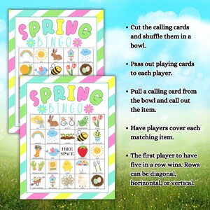 50 SPRING Bingo Cards, Fun Spring Bingo Game, Kid Spring Activity, Fun ...