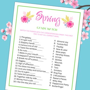 Printable SPRING Game, Spring Party Game and Activity, Kids Party Games ...