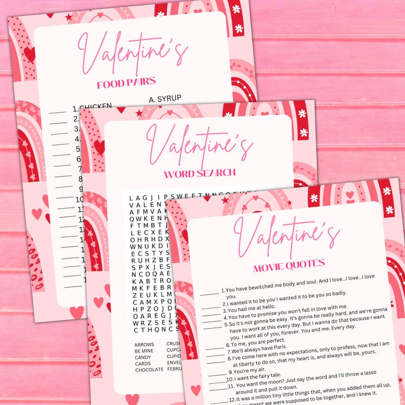 Printable Valentines Day Game Bundle Party Games and Activities ...