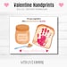 Valentine Handprint Craft Printable Bundle, Valentine Preschool Craft ...