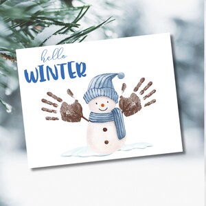 Winter Handprint Art , Winter Craft, Kids Handprint Art Craft, Art for ...