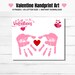Valentine Handprint Craft ART Printable, Valentine Preschool Art ...