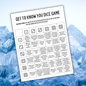 Get to Know You Dice Game, Get to Know You Icebreaker Game, Games for ...