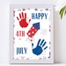 4th of July Handprint Activity, Fourth of July Printable, Happy 4th ...