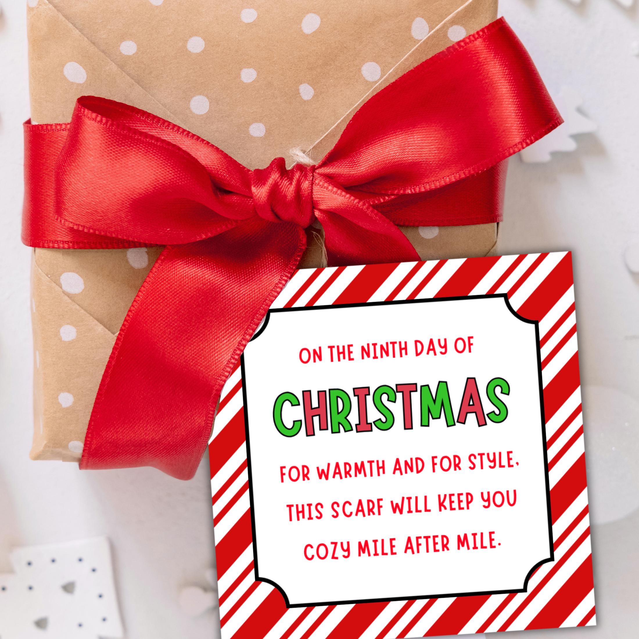 12 Days of Christmas EDITABLE Cards, Printable Christmas Gift Tags ...