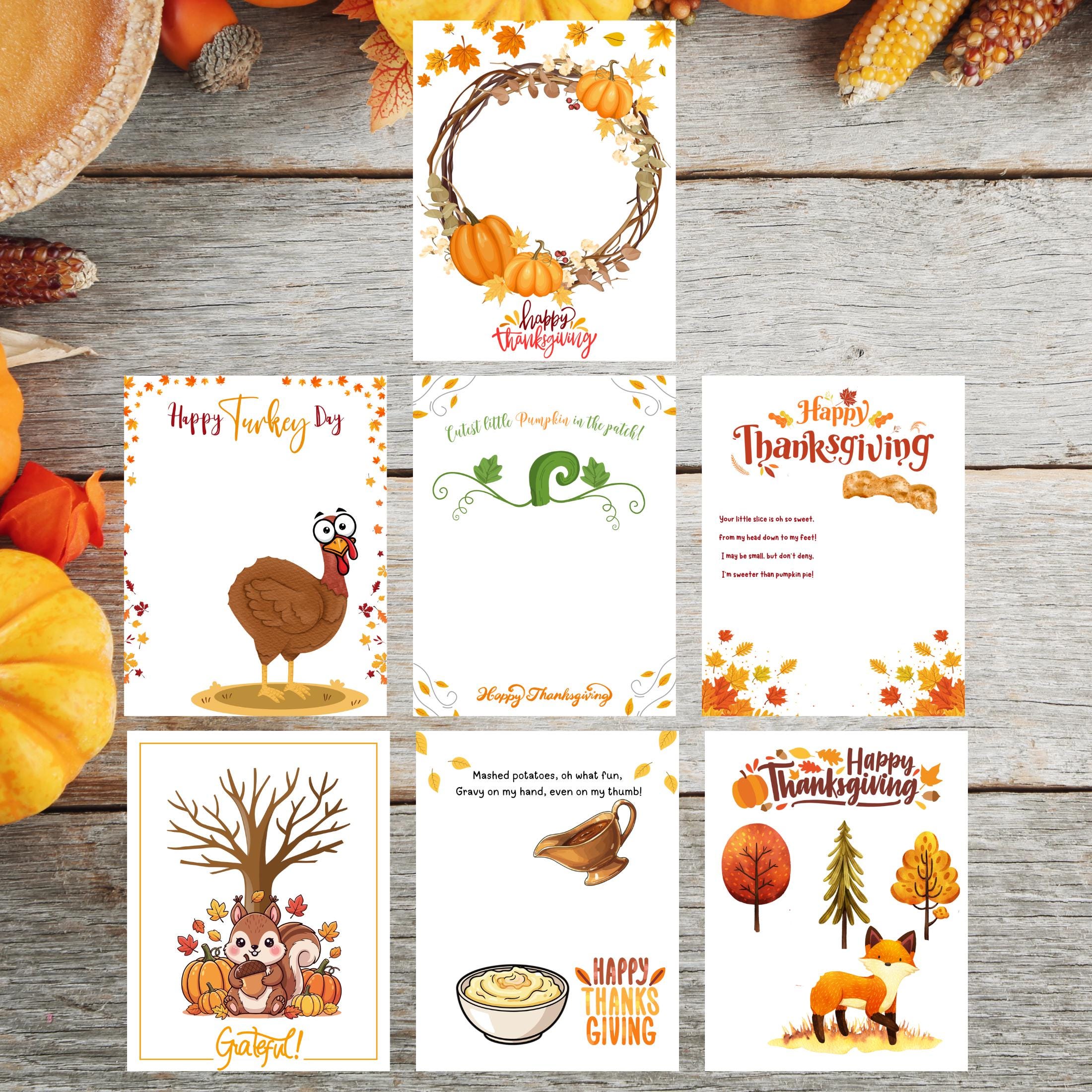 Thanksgiving Handprint Craft Printable Bundle, Thanksgiving Preschool ...