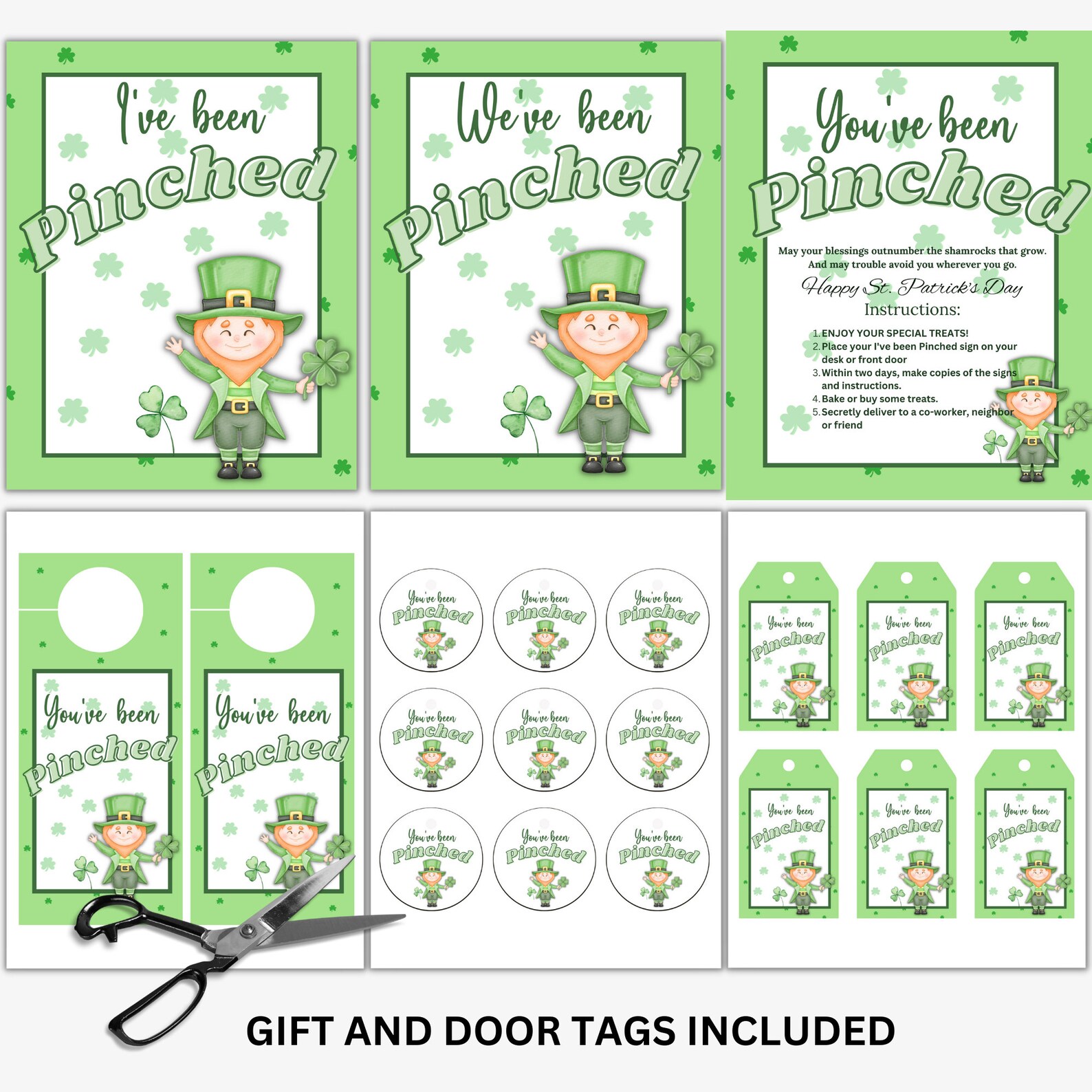 You've Been Pinched Printable Bundle, We've Been Pinched Kit, I've Been ...