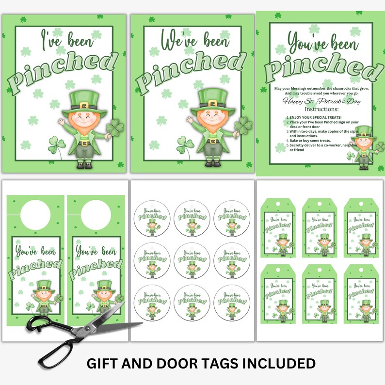 You've Been Pinched Printable Bundle, We've Been Pinched Kit, I've Been ...