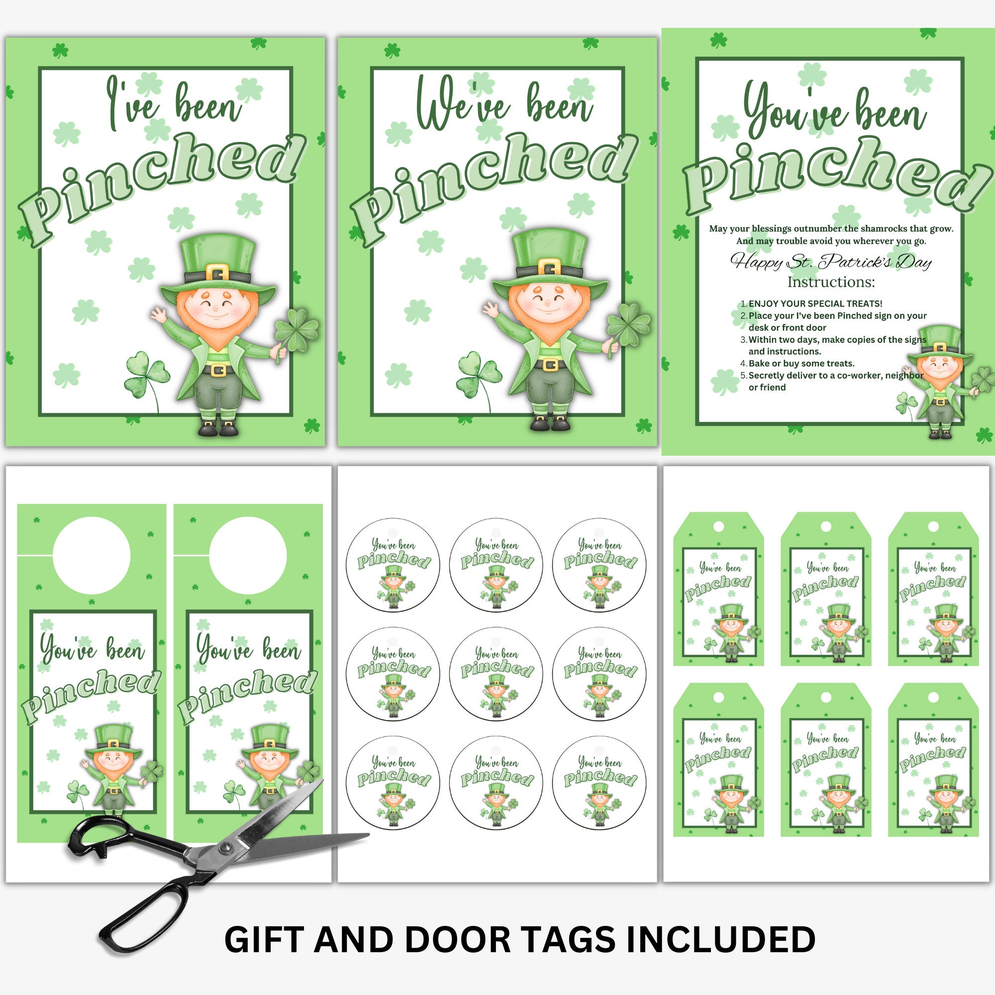 You've Been Pinched Printable Bundle, We've Been Pinched Kit, I've Been ...