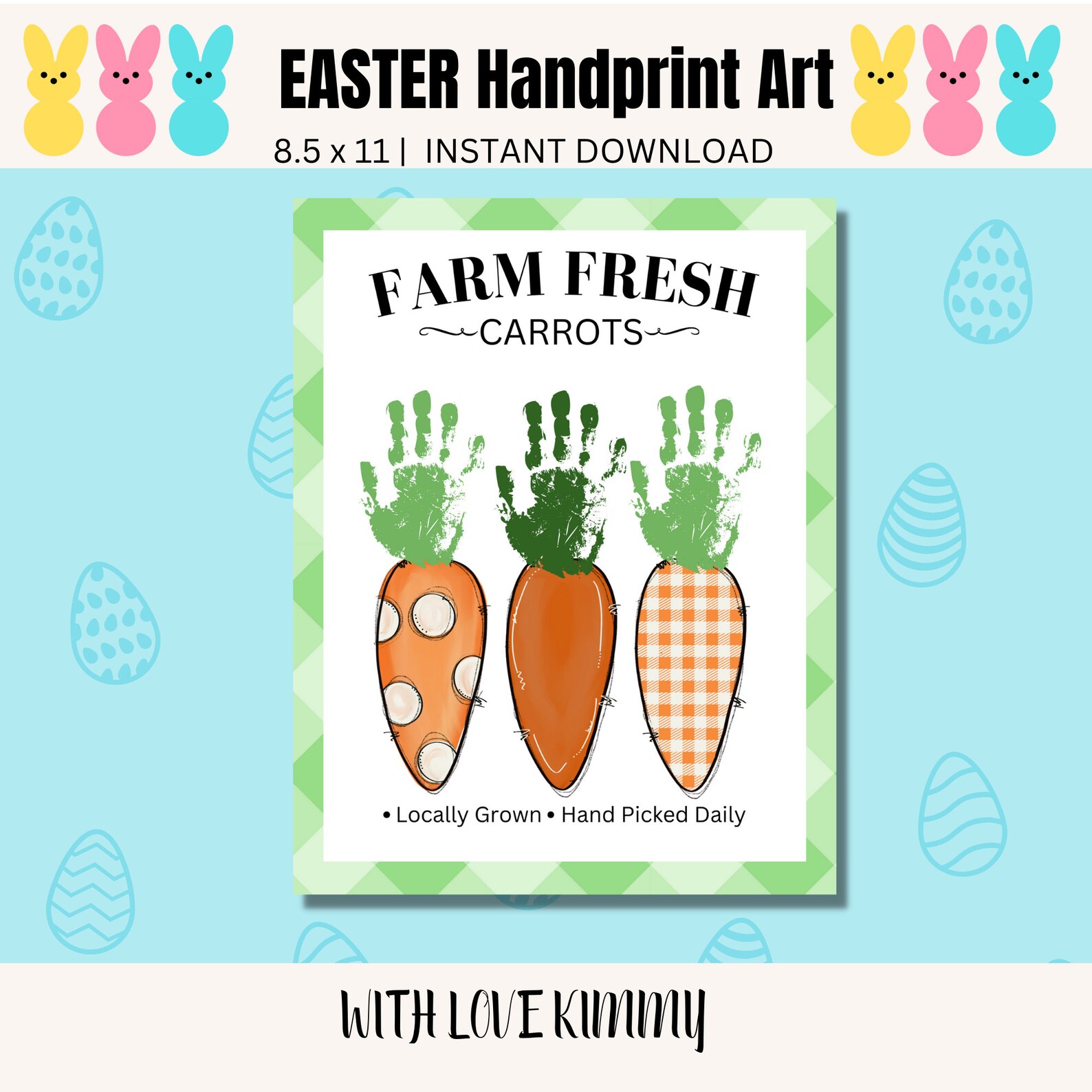 Easter Handprint Footprint Craft Printable, Preschool Craft, Easter ...