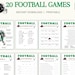 Football Games Bundle, Football Party Games, Football Birthday Party ...