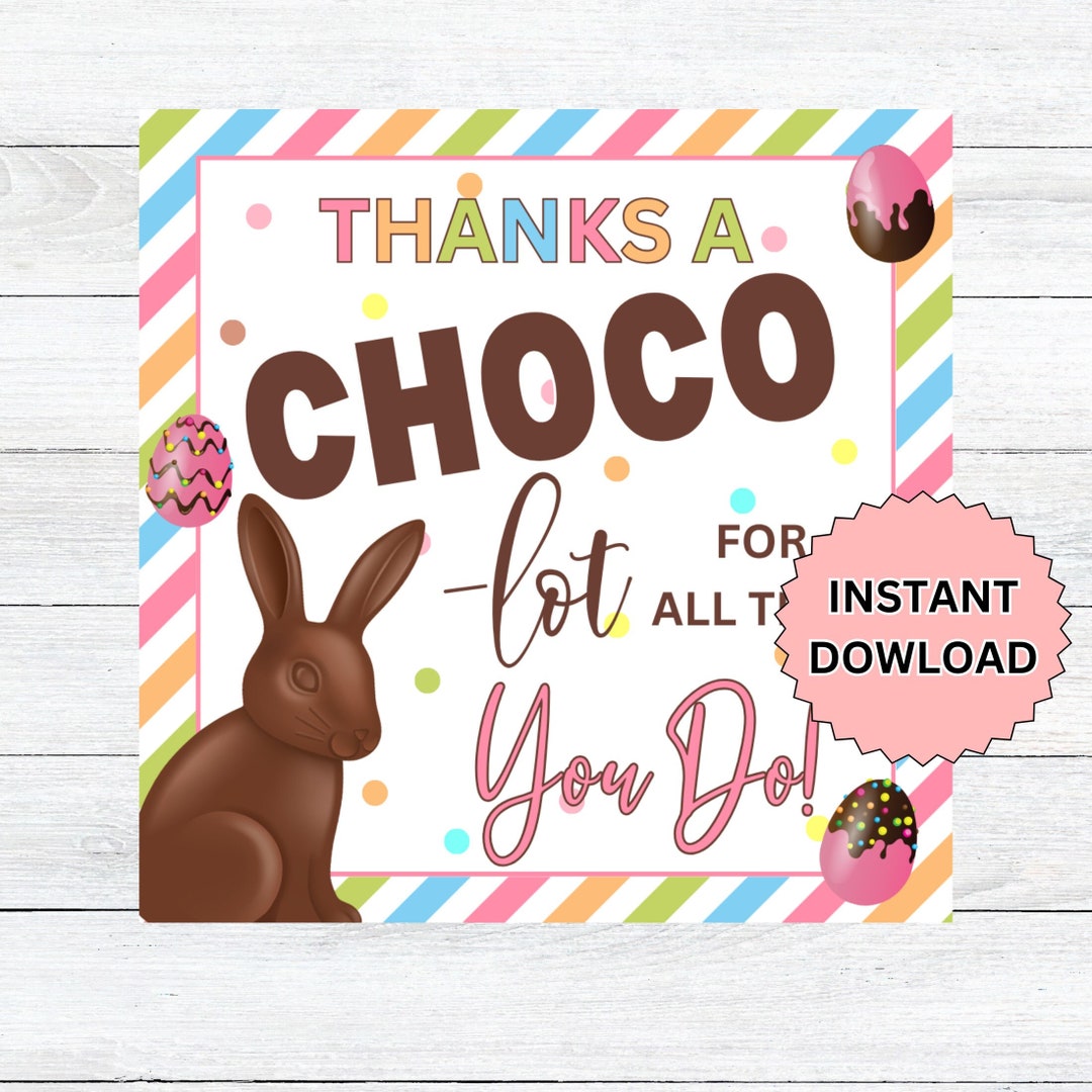 Easter Gift Tag, Appreciation Tag, Easter Basket Gift Tag, Happy Easter ...