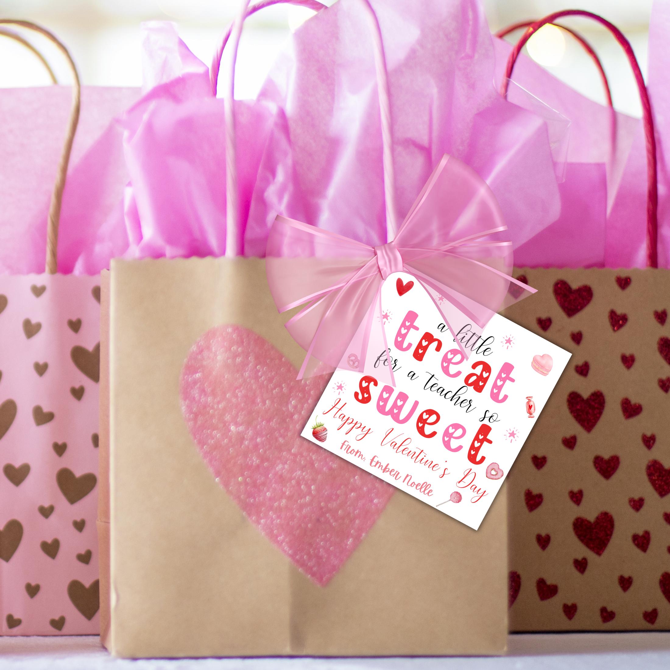 Teacher Valentines Gift Tag, Printable Valentine Gifts Tags, Valentines ...