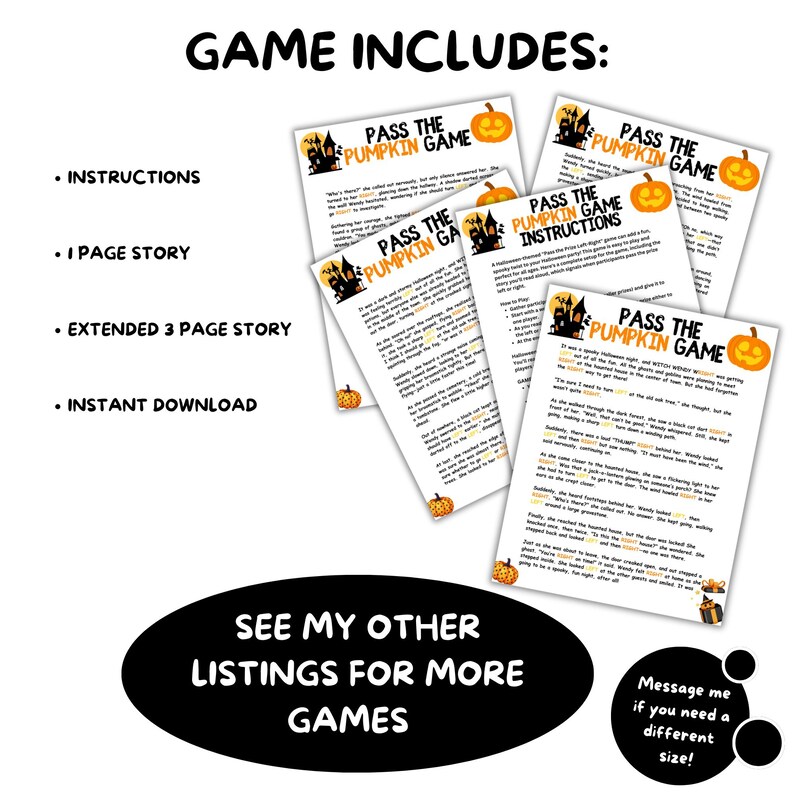 Halloween Pass the Pumpkin Game, Halloween Party Activity, Halloween ...
