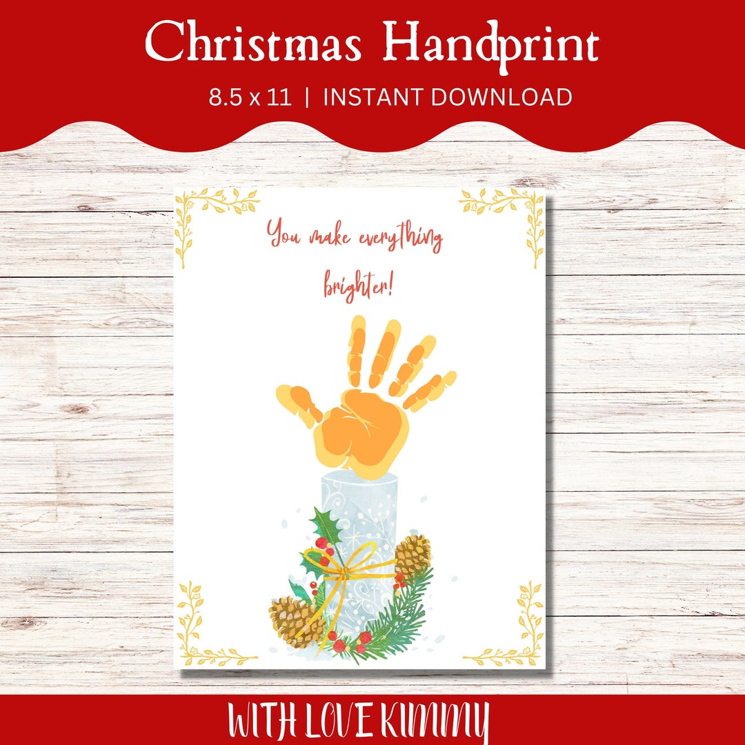 Christmas Handprint Craft Printable Bundle, Christmas Preschool Craft ...