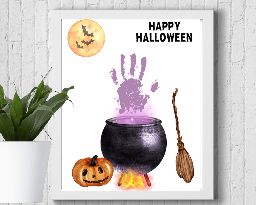 Halloween Handprint Footprint Art, Halloween Craft, Kids Art Craft ...