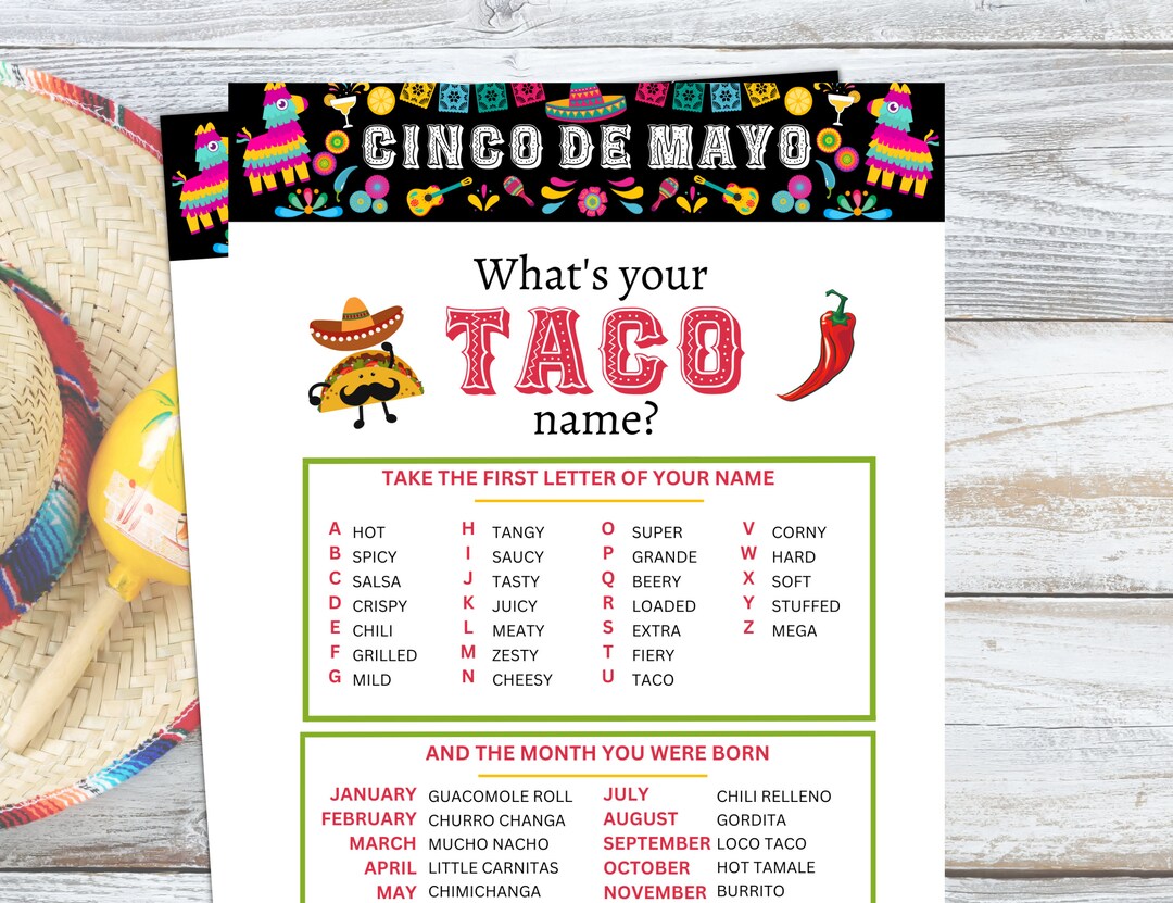 Cinco De Mayo Game, Cinco De Mayo Printable, Cinco De Mayo Party Games ...